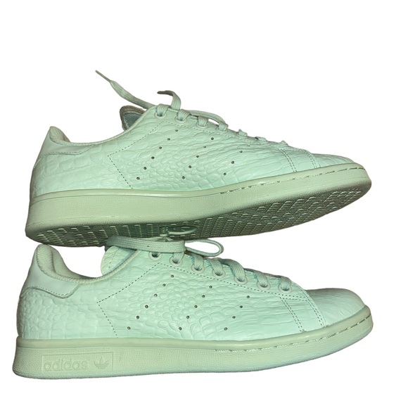 adidas | Shoes | Adidas Stan Smith Mint Green Crocodile Sneakers 9 ...